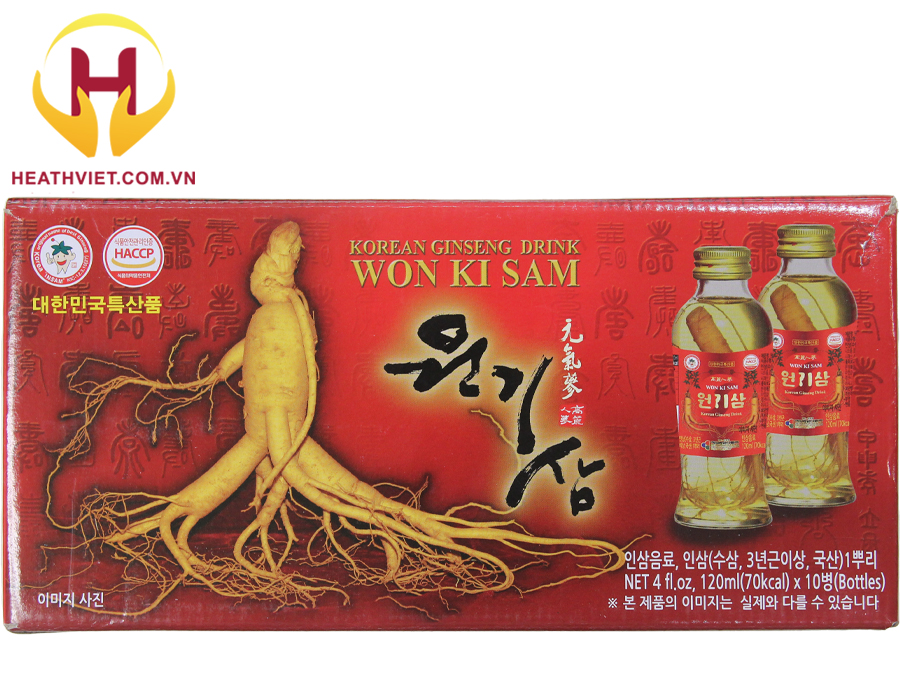 Nước hồng sâm có củ WON KI SAM Hàn Quốc
